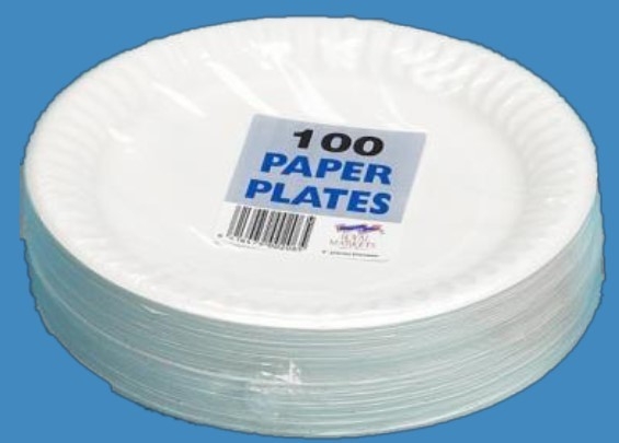 9" Paper Plates [100] - Bradleys